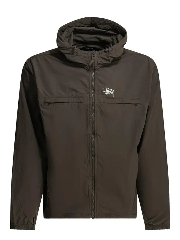 StÜssy Hooded Lightweight Jacket - Brown