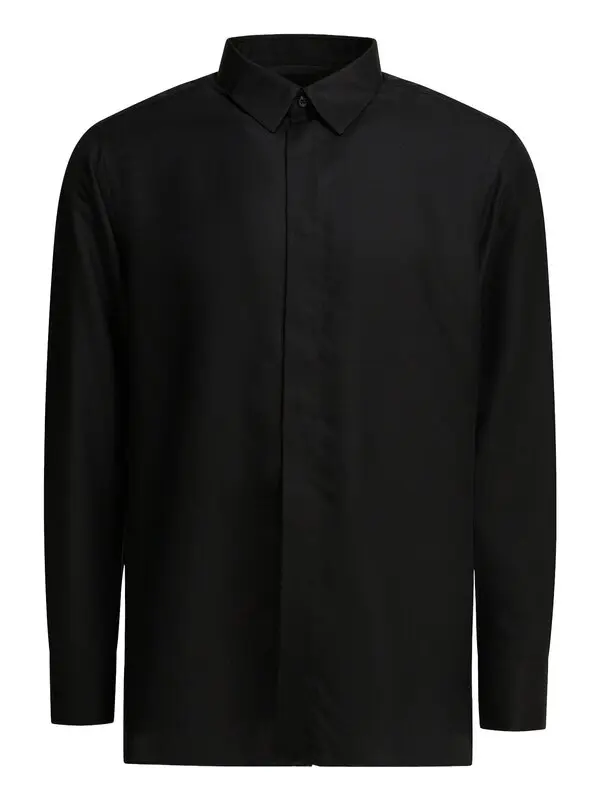 TOM FORD Drapy Twill Casual Shirt - Black