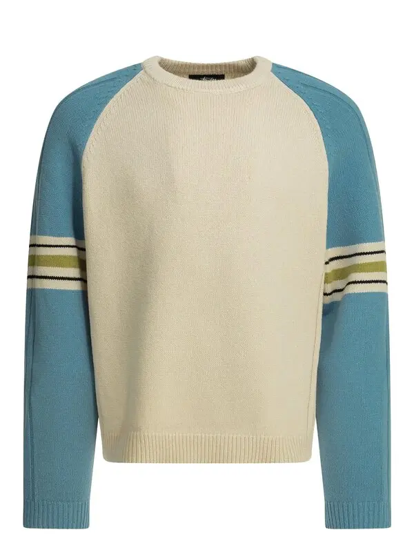 StÜssy Wool And Cotton Blend Knitwear - Light Blue