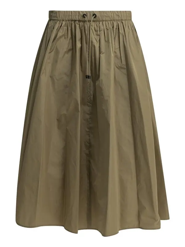 Max Mara A-line Trapeze Skirt With Drawstring Waist - Beige