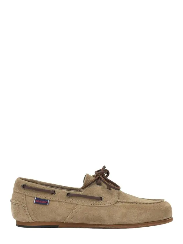 SEBAGO Owen Lace Up Suede Loafers - Beige