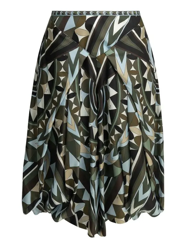 Emilio Pucci Manuba Silk Twill Pants With Graphic Print - Multicolor