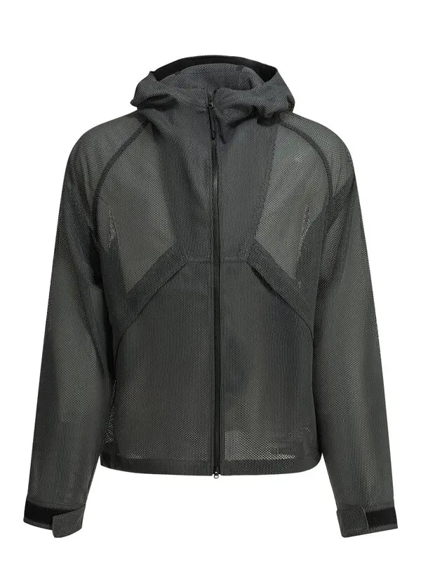GOLDWIN Tonalith Mesh Zip-up Hooded Jacket - Black