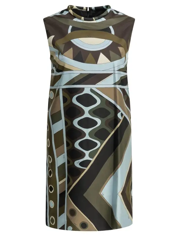 Emilio Pucci Vivara A-line Silk Twill Dress - Multicolor