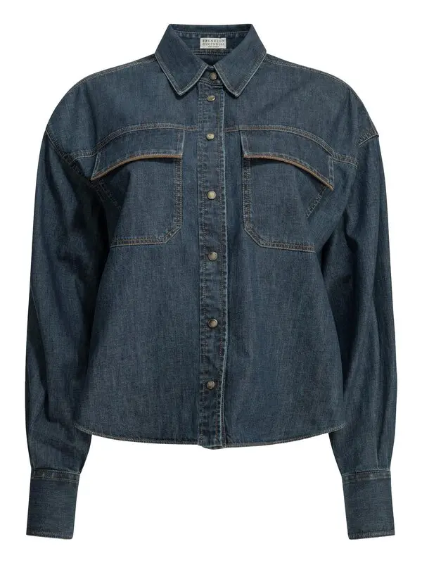 Brunello Cucinelli Denim Shirt - Blue