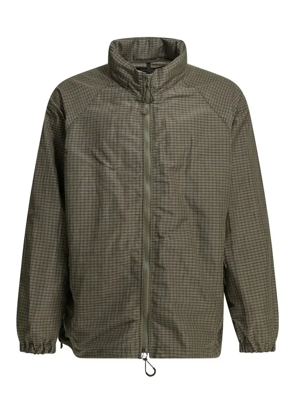 Comme Des Garçons Lightweight Plaid Zip-up Jacket - Beige
