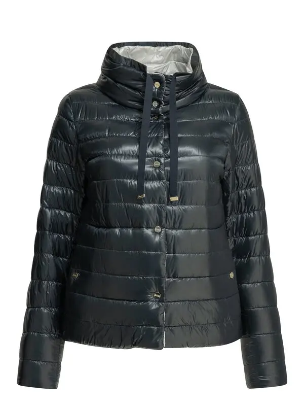 Herno Reversible Short Down Jacket - Blue