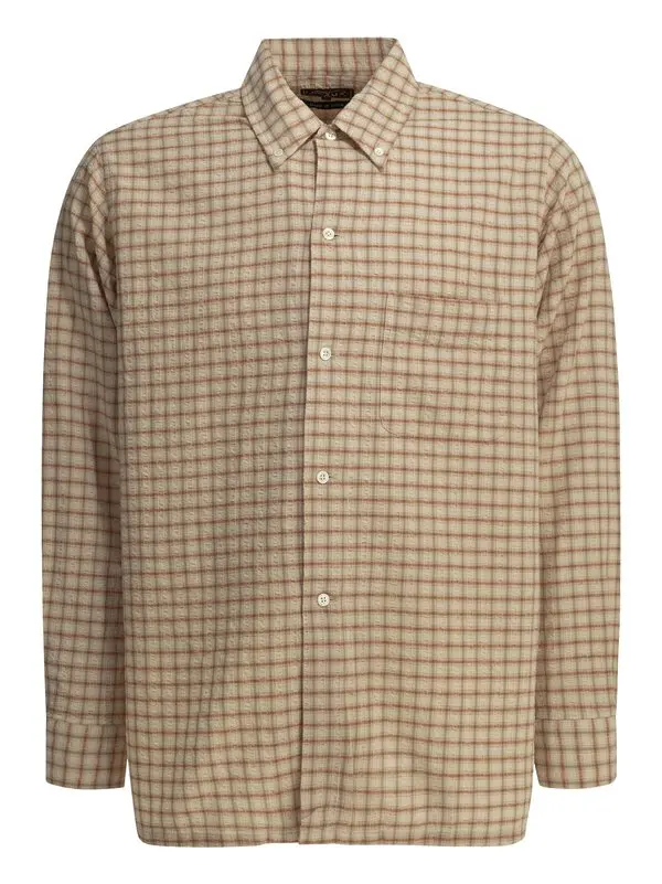 BEAMS Open Bd Sucker" Casual Shirt - Orange