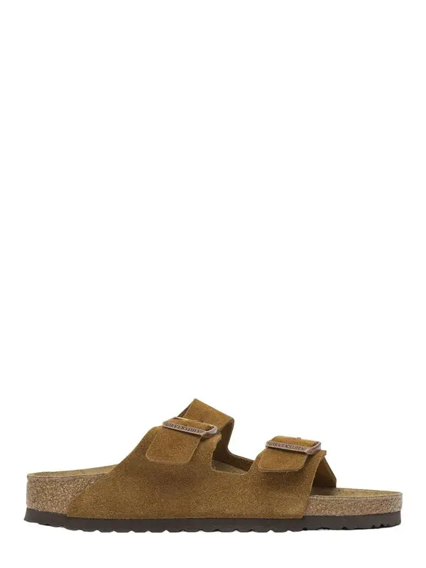 BIRKENSTOCK Arizona Suede Sandals With Adjustable Buckles - Brown