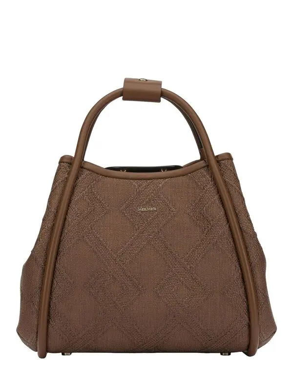 Max Mara Marine" Raffia-effect Handbag - Brown