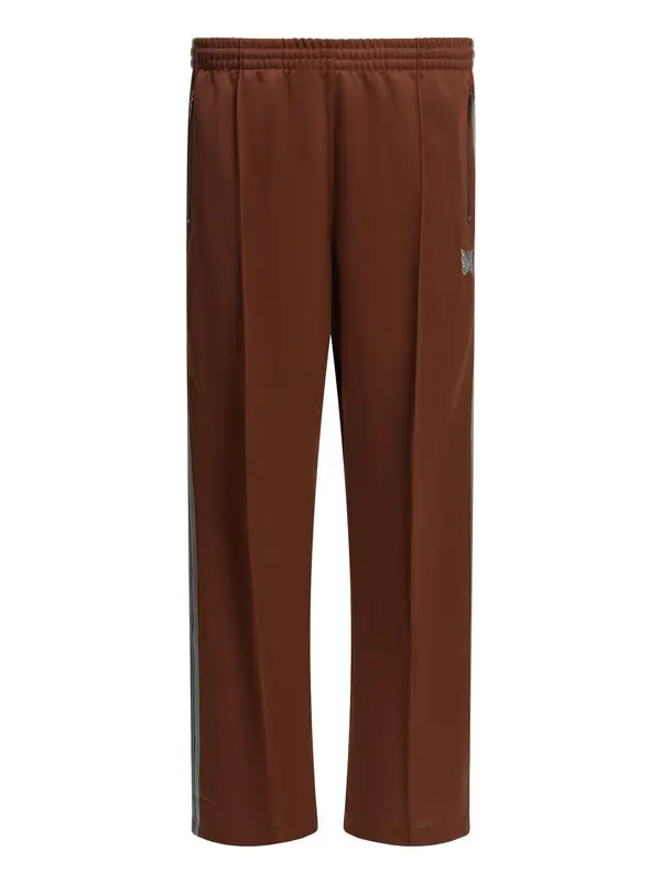 Needles Straight-leg Track Pants With Embroidered Logo - Bordeaux