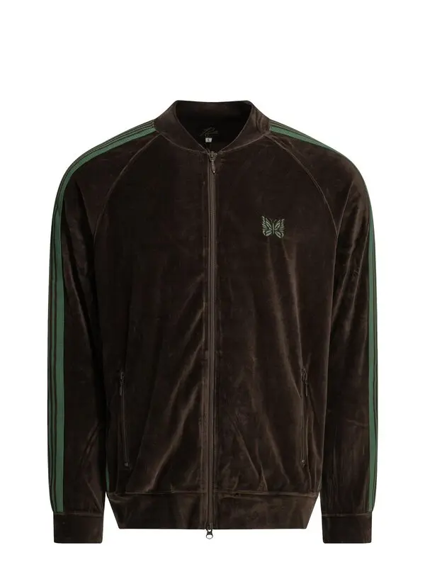 Needles Track Zippered Sweatshirt - Brown