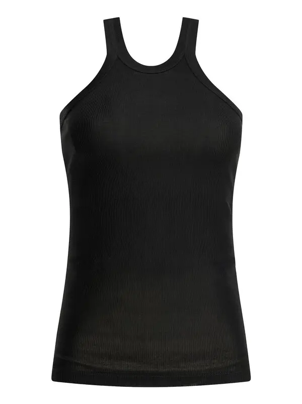 Max Mara Ribbed Cotton And Silk Tank Top - Black