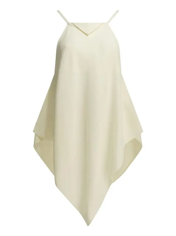 Balenciaga Sleeveless Draped Top - White