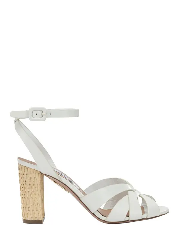 AQUAZZURA Copacabana 85mm Heeled Sandals - White