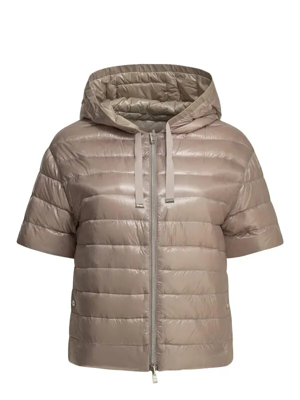 Herno Reversible Short Down Jacket With Hood - Pink