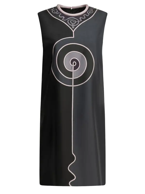 Emilio Pucci Astro Sleeveless Silk Mini Dress - Black