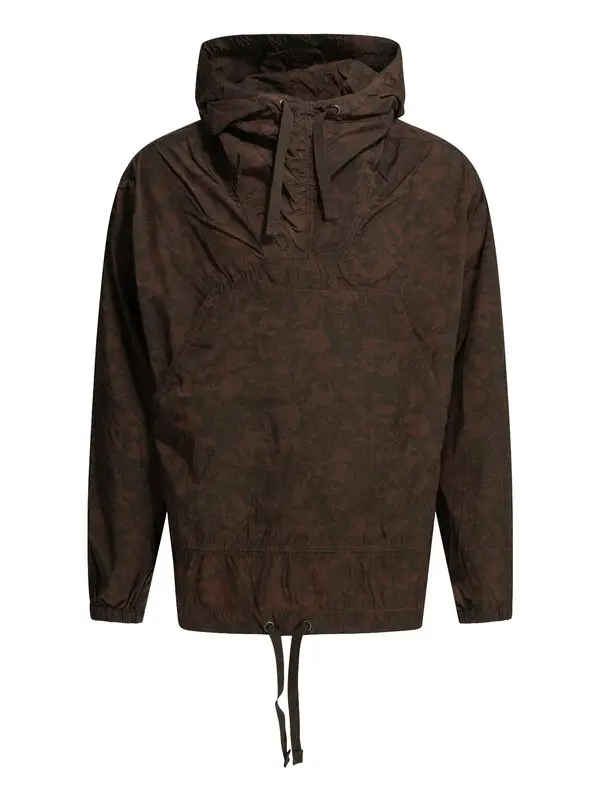 BEAMS Mil Smock" Camouflage Lightweight Jacket - Brown