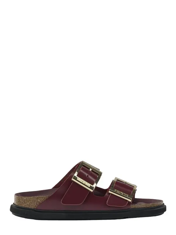 BIRKENSTOCK Arizona Droplet Buckle Low Sandals - Bordeaux