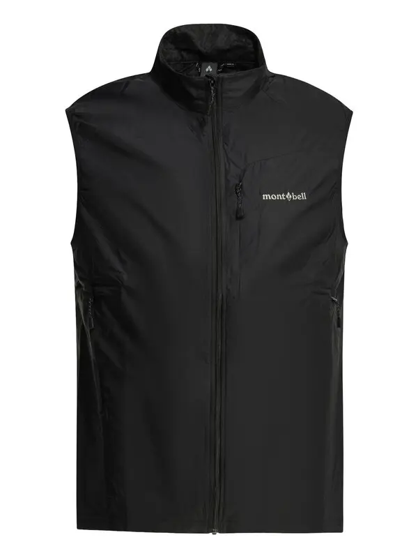 MONTBELL Zip-up Stand Collar Vest - Black