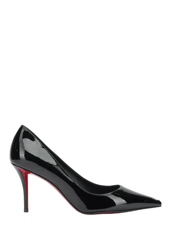CHRISTIAN LOUBOUTIN Patent Leather Pointed Toe Stiletto Heels - Black