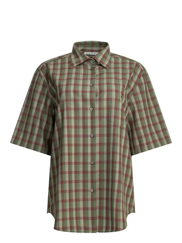 Acne Studios Plaid Button-up Shirt With Pocket - Multicolor