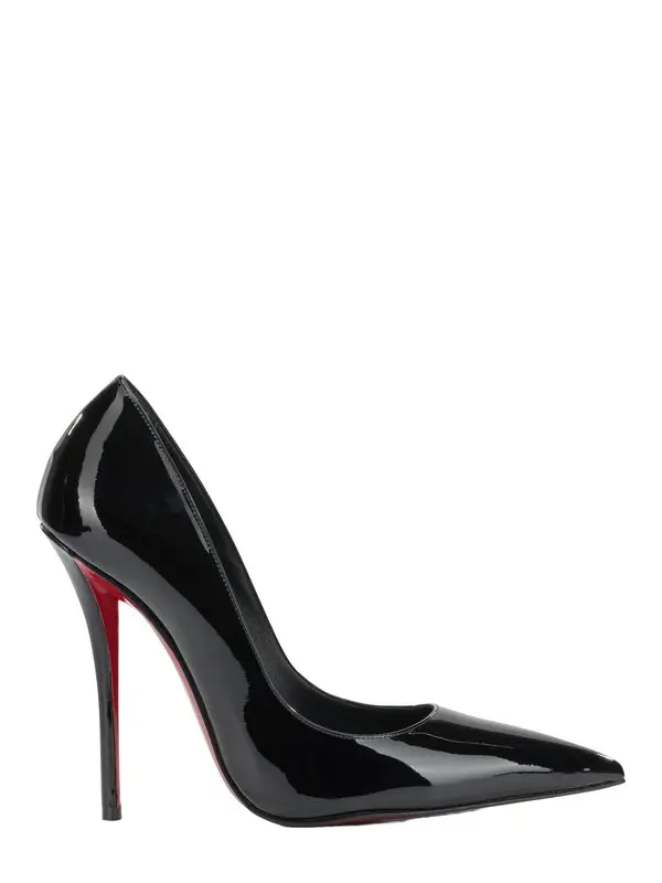 CHRISTIAN LOUBOUTIN Patent Leather Pointed Toe Stiletto Pumps - Black