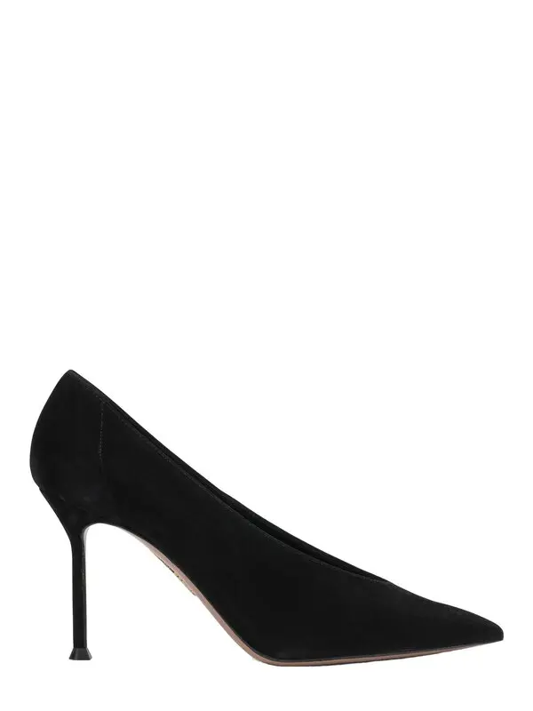 AQUAZZURA Voltaire 85mm Suede Pumps - Black