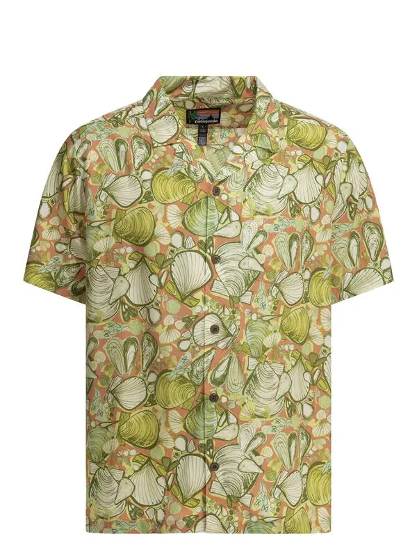 Patagonia Tidal Threads' Floral Print Lyocell Shirt - Orange