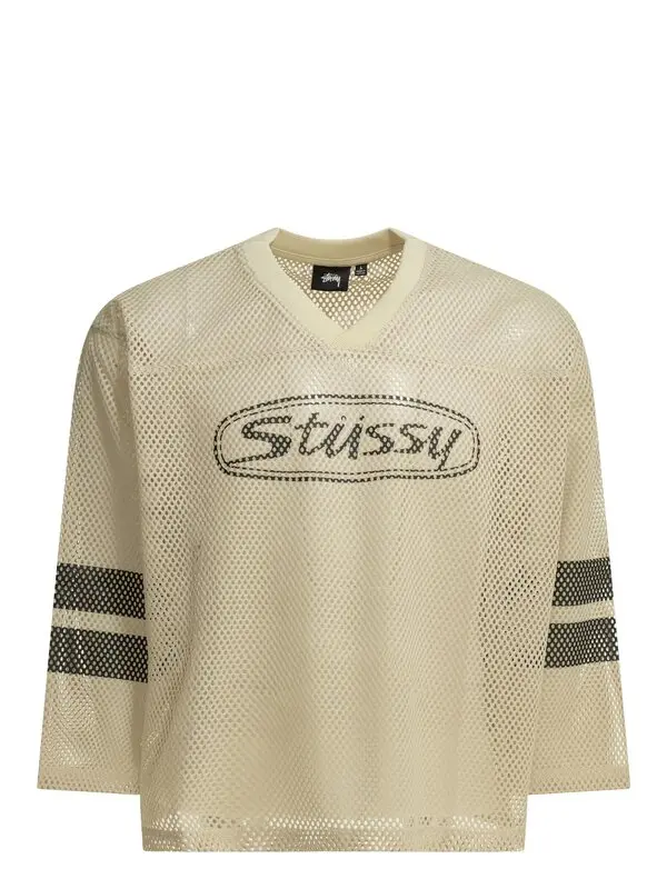 StÜssy Mesh Jersey With Graphic Detail - Beige