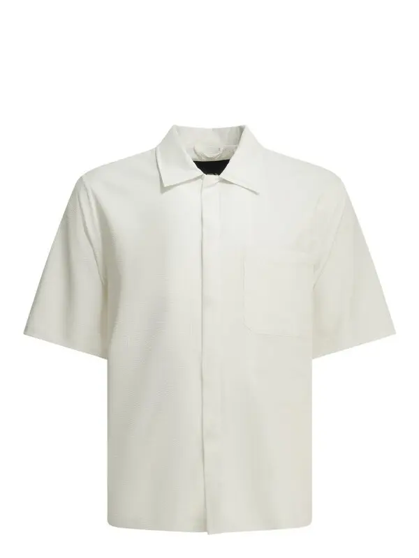 Herno Short-sleeve Seersucker Shirt - White