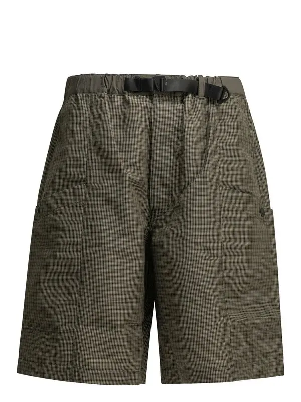 Comme Des Garçons Plaid Cargo Shorts - Brown