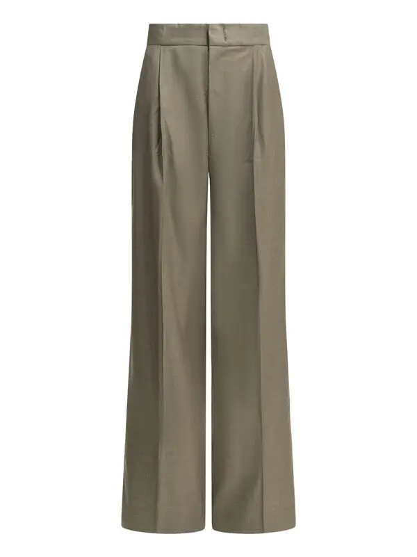 SA SU PHI Wool Trousers - Brown
