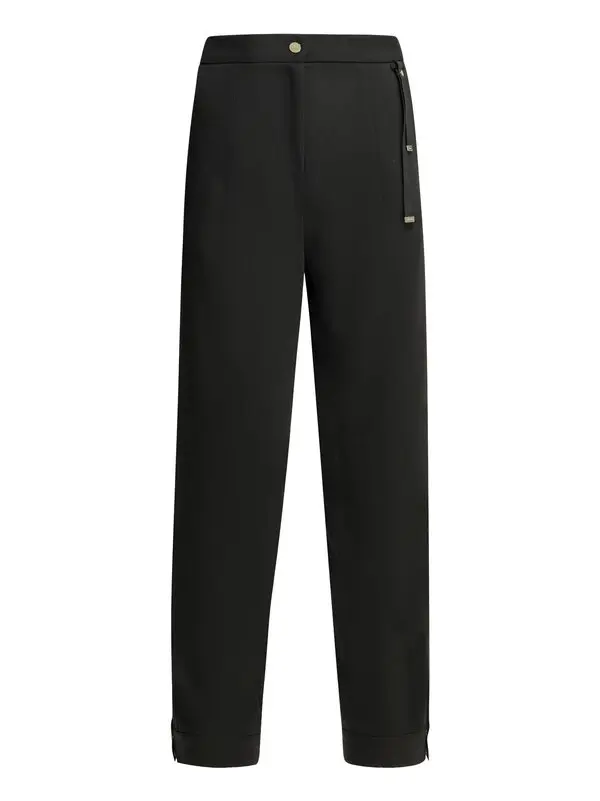 Herno Barrel Leg Casual Pants - Black