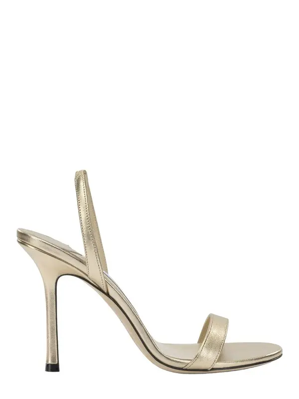 JIMMY CHOO Jenn 100mm Metallic Leather Heeled Sandals - Gold