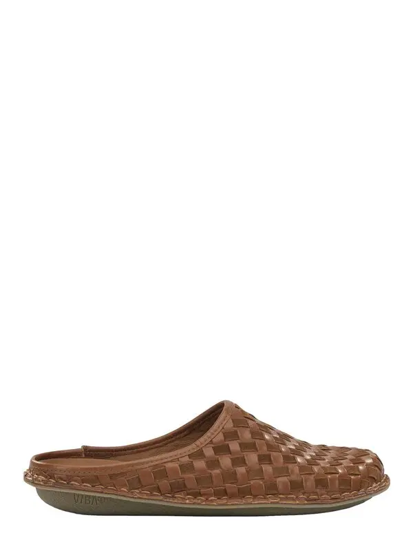 Comme Des Garçons X Viba 'roma' Woven Leather Sabots - Brown