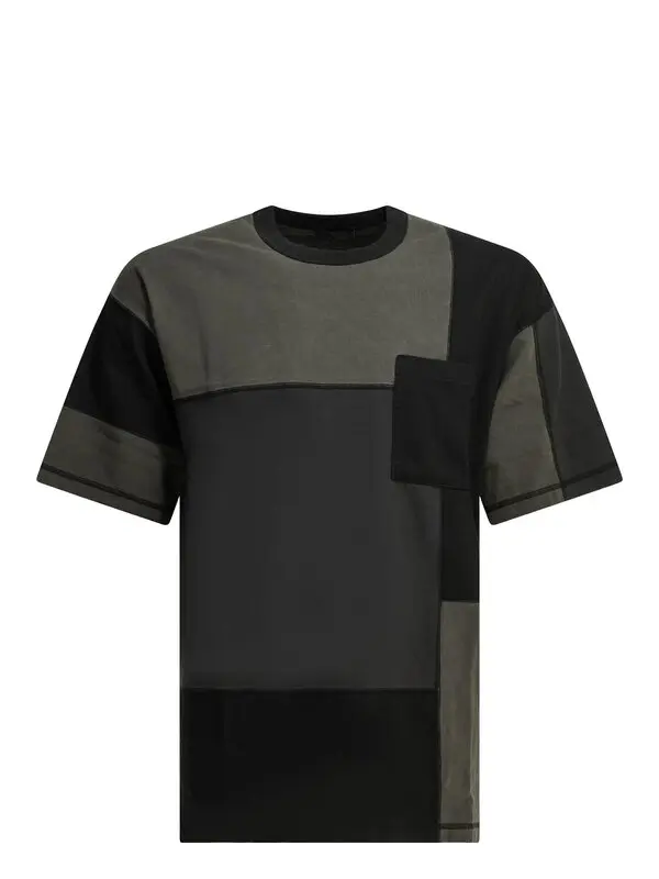 Comme Des Garçons Patchwork Crewneck T-shirt - Black