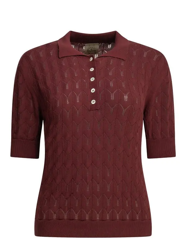 RAKKI California' Button-down Polo Shirt - Bordeaux