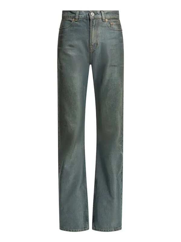 Our Legacy Wata Cut" Straight Leg Jeans In Italian Denim - Blue
