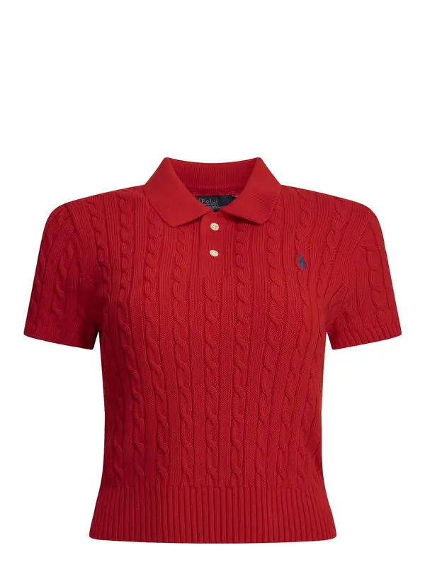 Polo Ralph Lauren Knitted Polo Shirt - Red