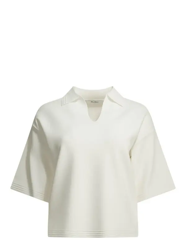 Max Mara Viscose Blend Polo Shirt - White
