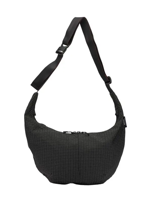Comme Des Garçons Grid Check Shoulder Bag - Black