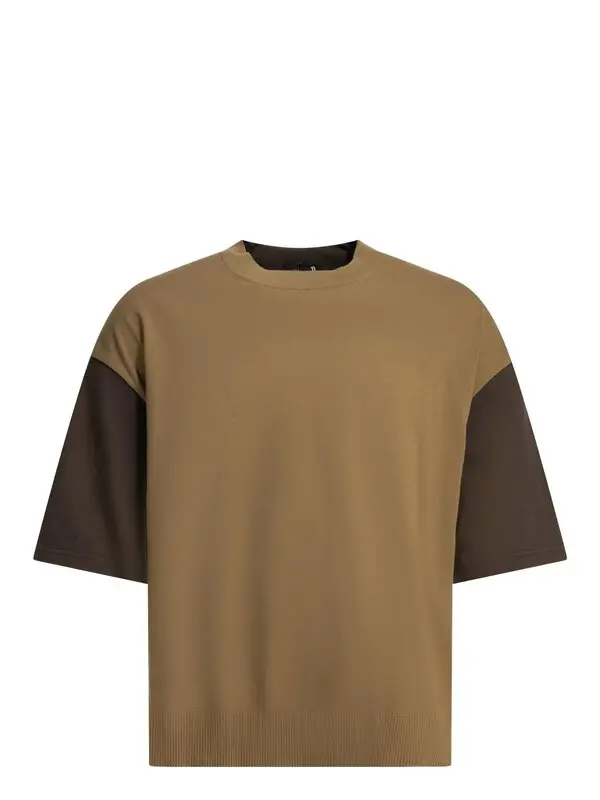 Comme Des Garçons Cotton Color Block T-shirt - Brown