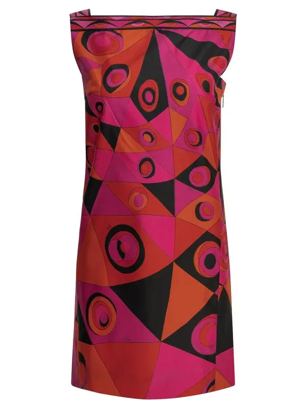 Emilio Pucci Occhi" Short Silk Dress - Fuchsia