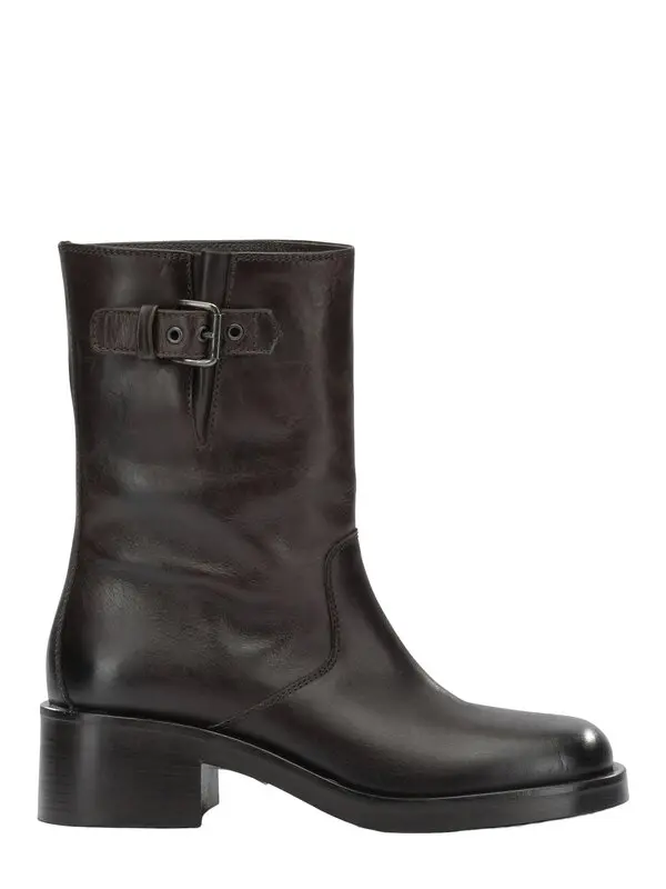 STRATEGIA Leather Boots - Brown