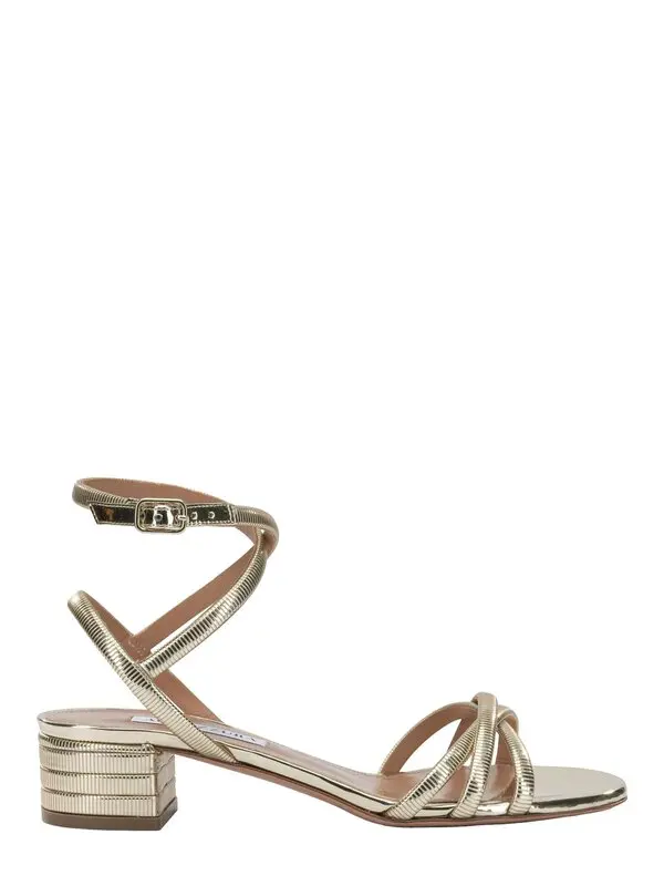 AQUAZZURA Heatweave 35mm Heeled Sandals - Gold