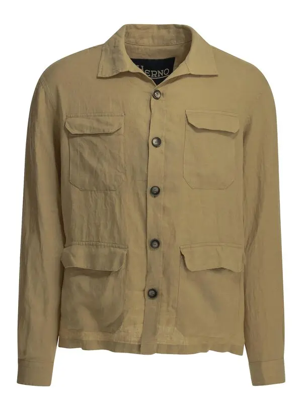 Herno Linen Field Jacket - Beige