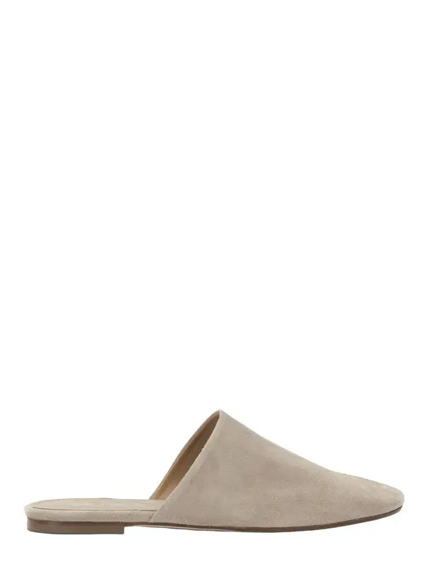 AeydĒ Rega Suede Leather Sabot Mules - Beige