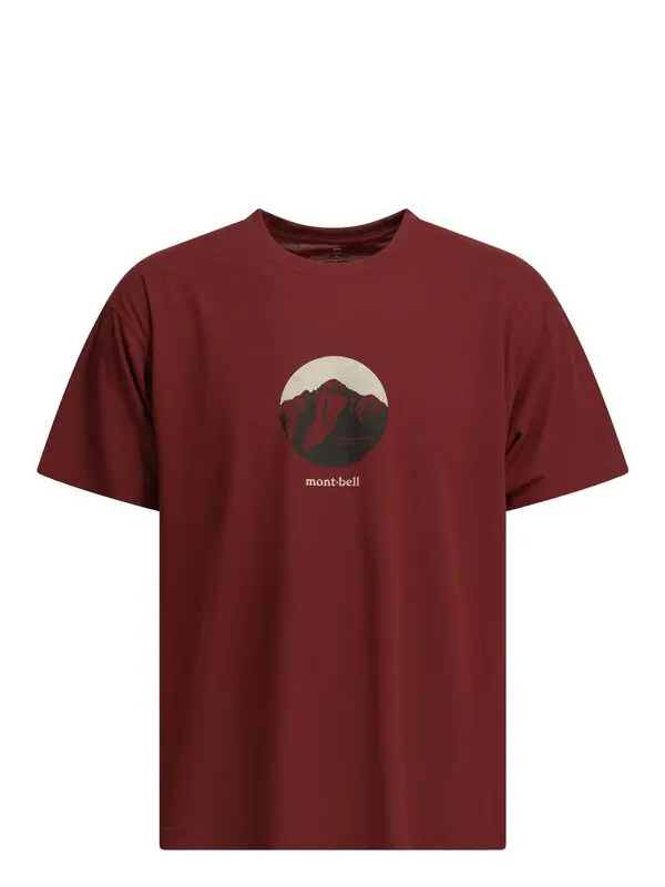 MONTBELL Graphic T-shirt - Bordeaux