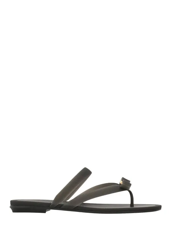 FERRAGAMO Vara Bow Jelly Thong Sandal - Black